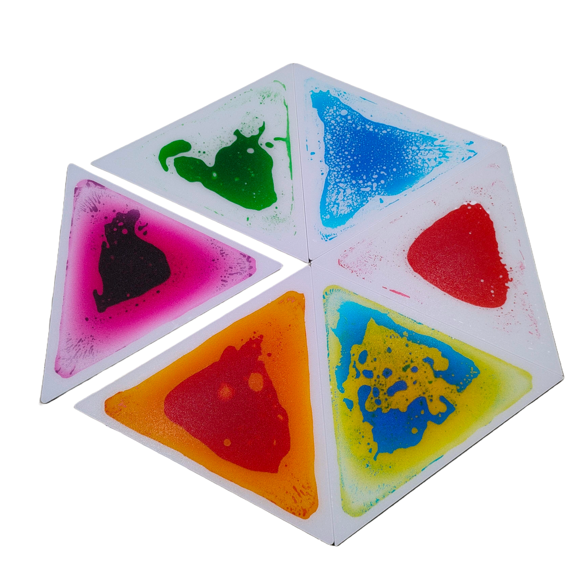 6 x Triangle liquid floor tiles – Sensory Hub